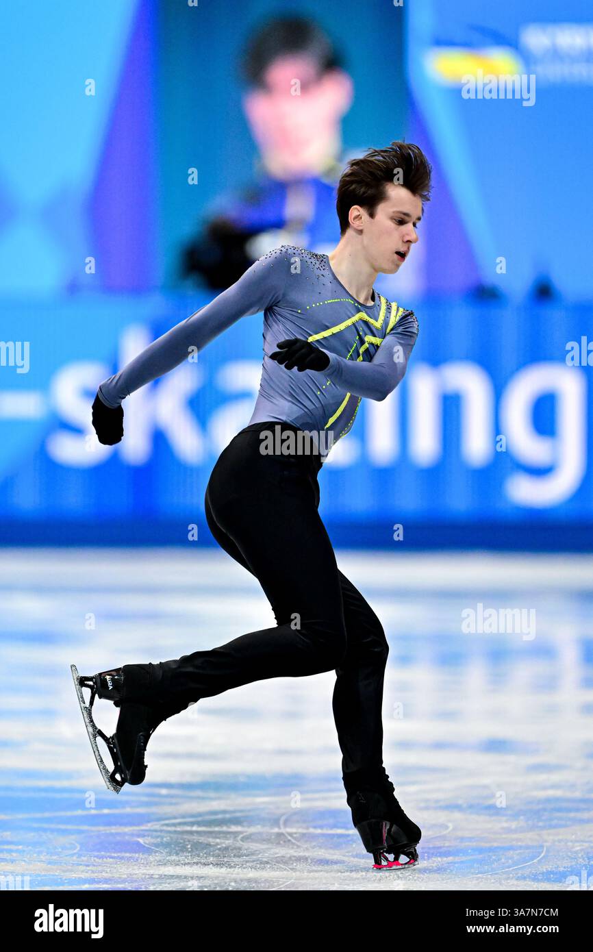 Kyrylo MARSAK (UKR), during Men Short Program, at the ISU World Figure ...