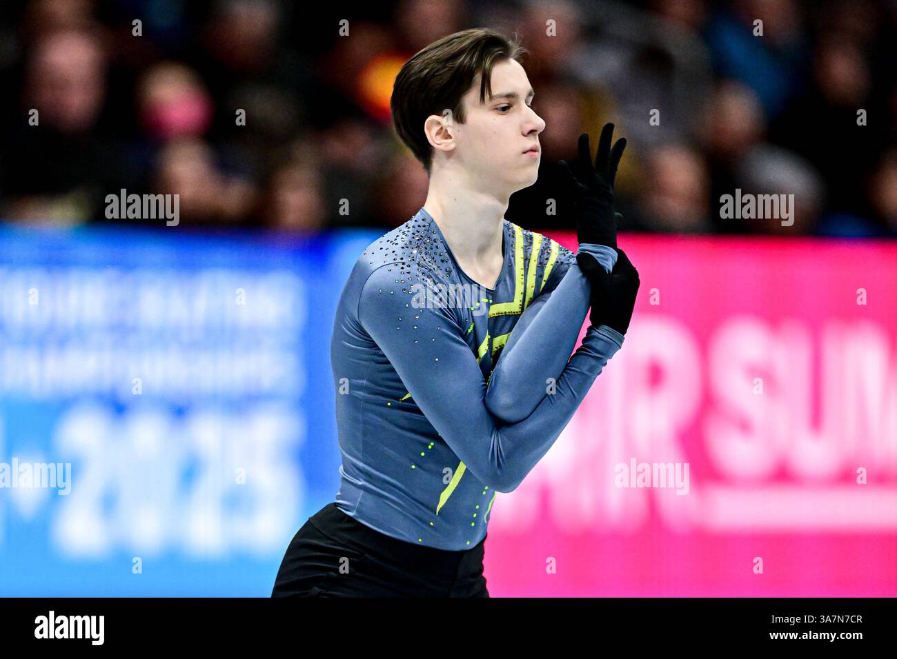 Kyrylo MARSAK (UKR), during Men Short Program, at the ISU World Figure ...