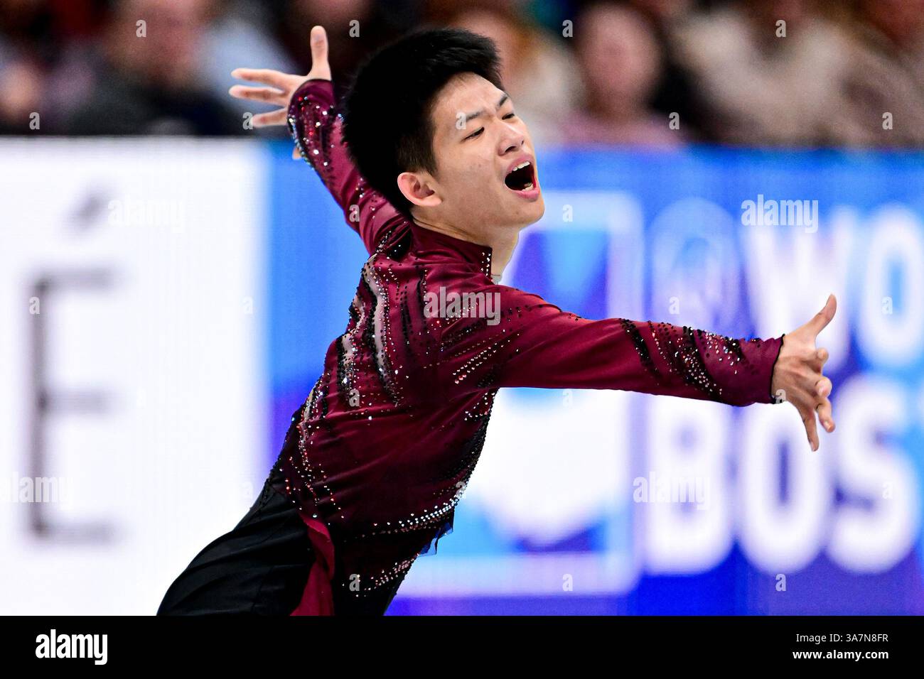 Yu-Hsiang LI (TPE), during Men Short Program, at the ISU World Figure ...
