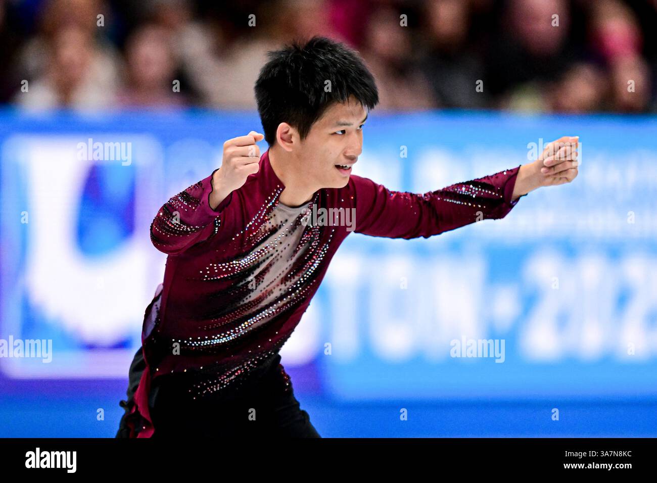 Yu-Hsiang LI (TPE), during Men Short Program, at the ISU World Figure ...