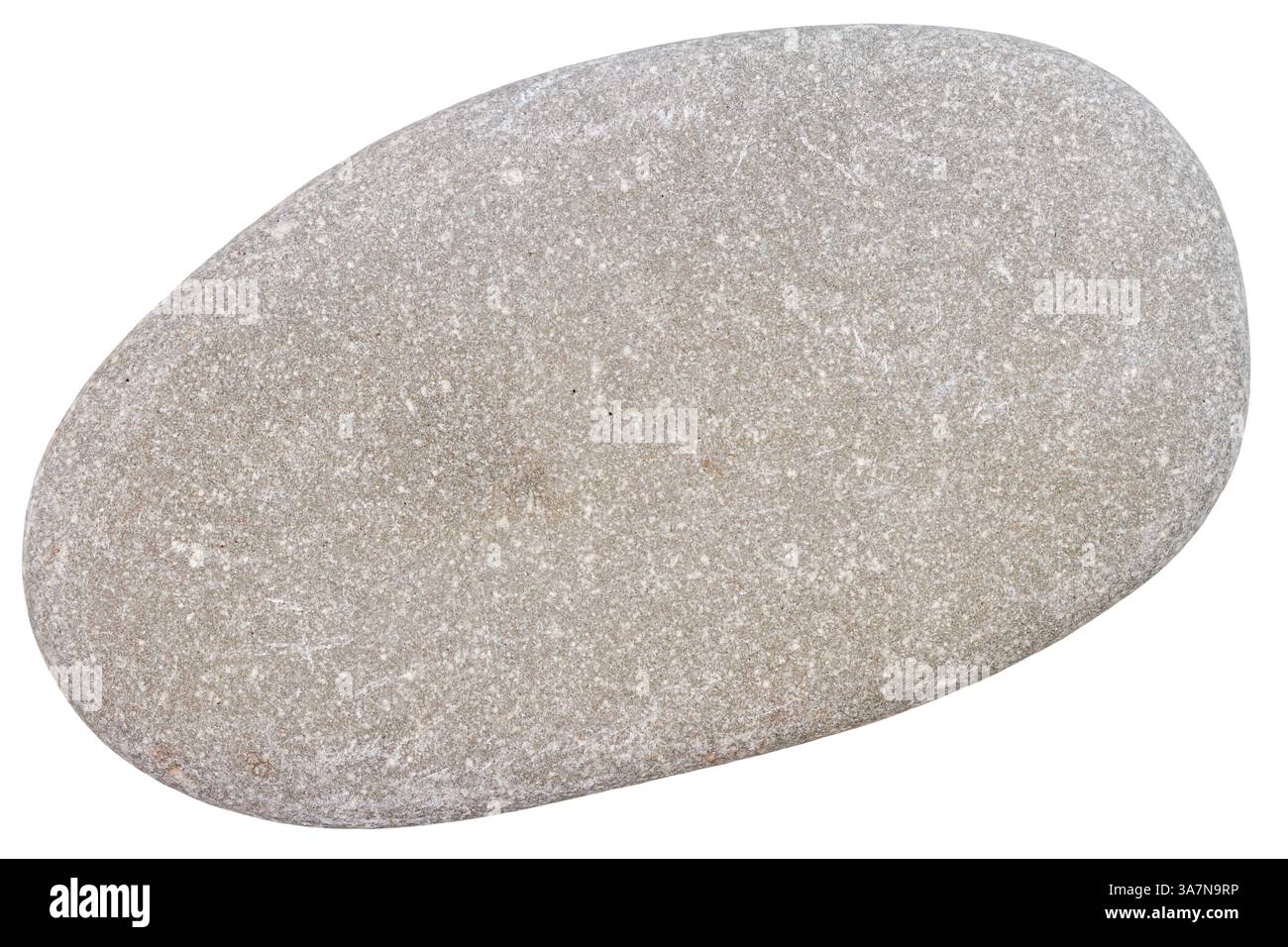 Top view of single gray pebble isolated on white background Stock Photo ...