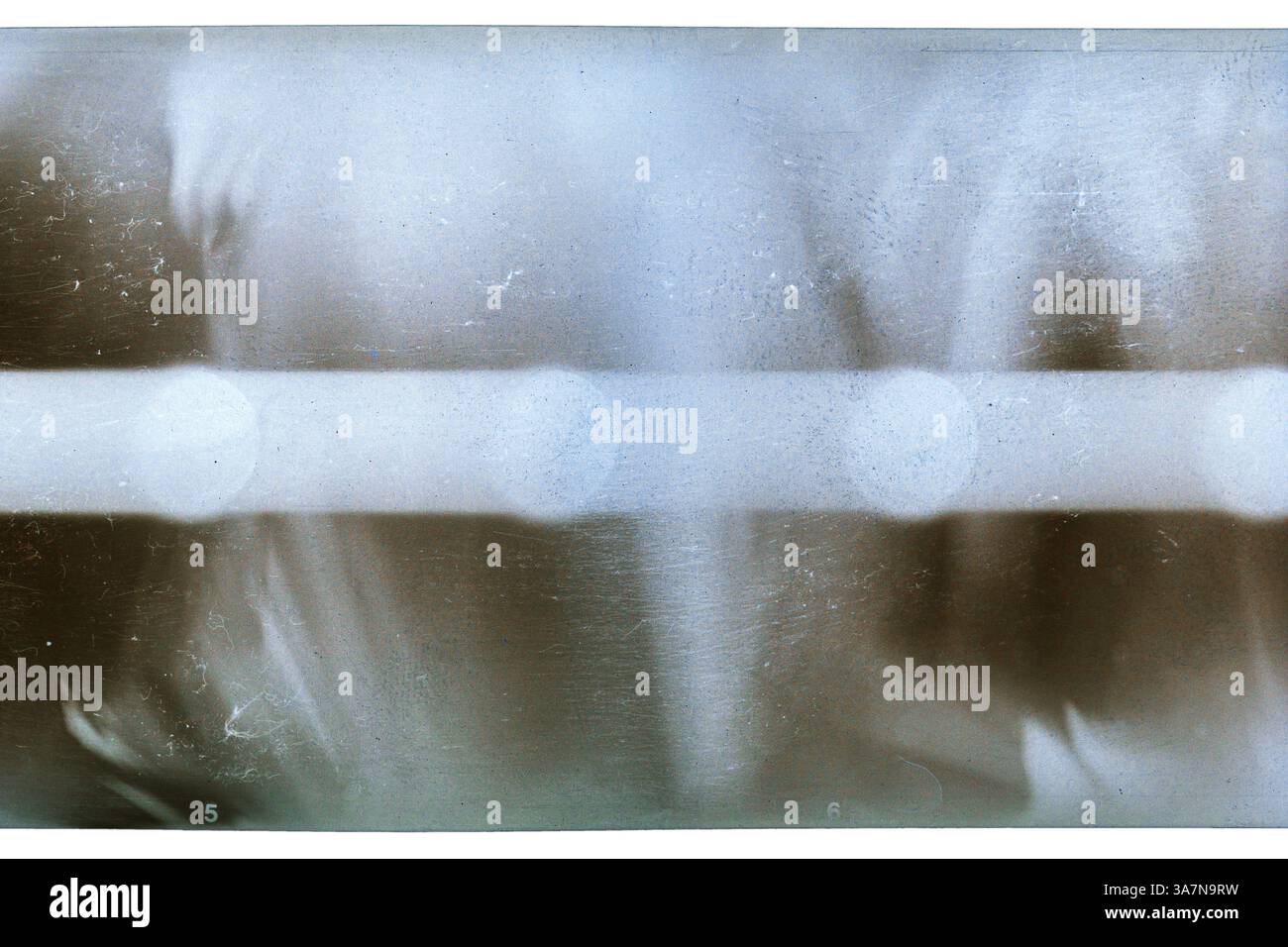 Grungy color 120mm negative film isolated on white background. Medium ...