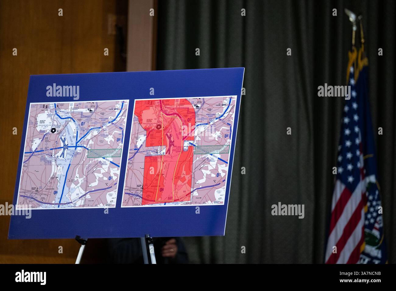 A map illustrating the crash site of the DCA plane crash is displayed ...