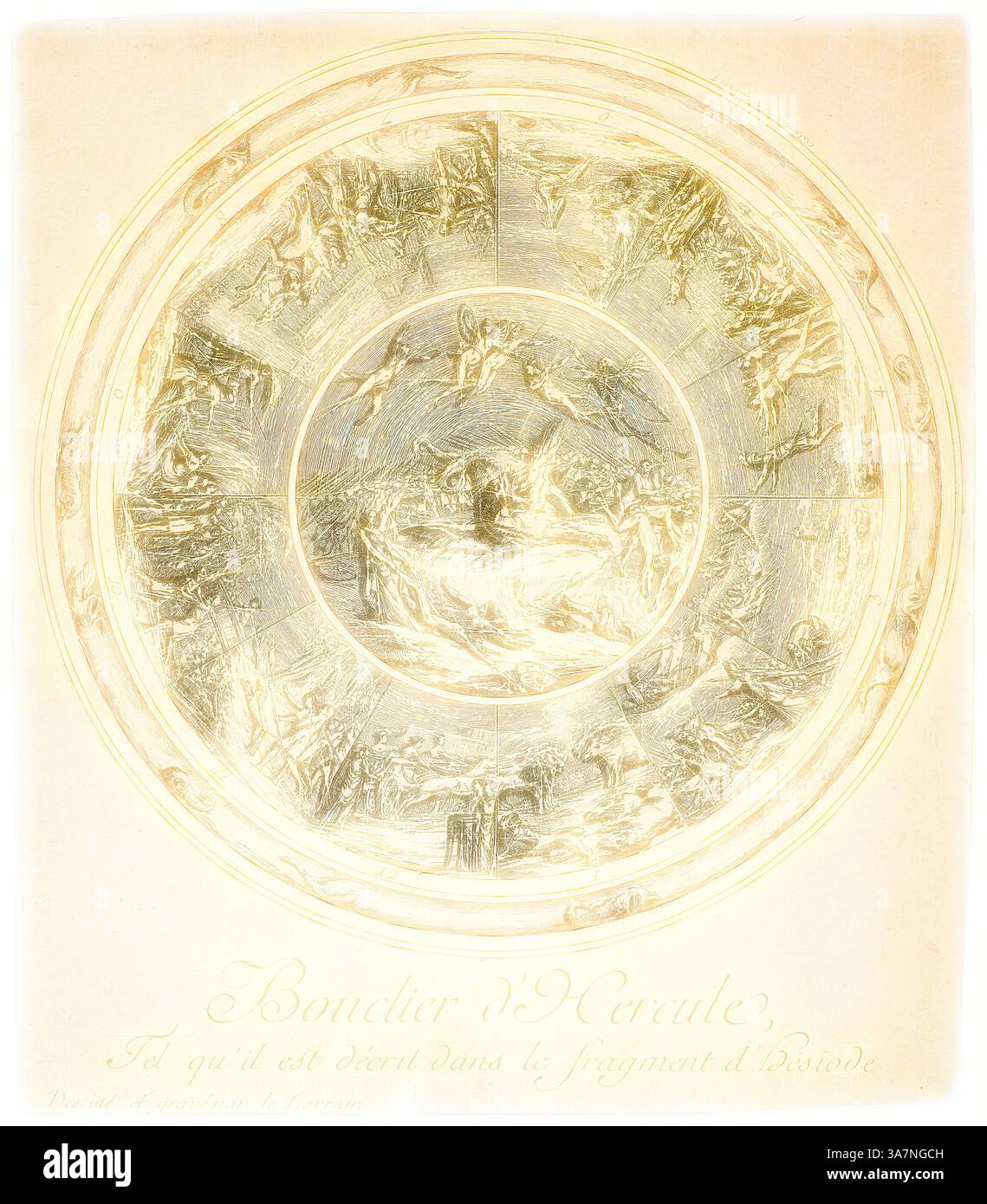 A detailed celestial map featuring various mythological figures and ...