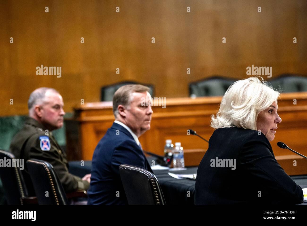 (L-R) Director of Army Aviation Brigadier General Matthew Braman ...