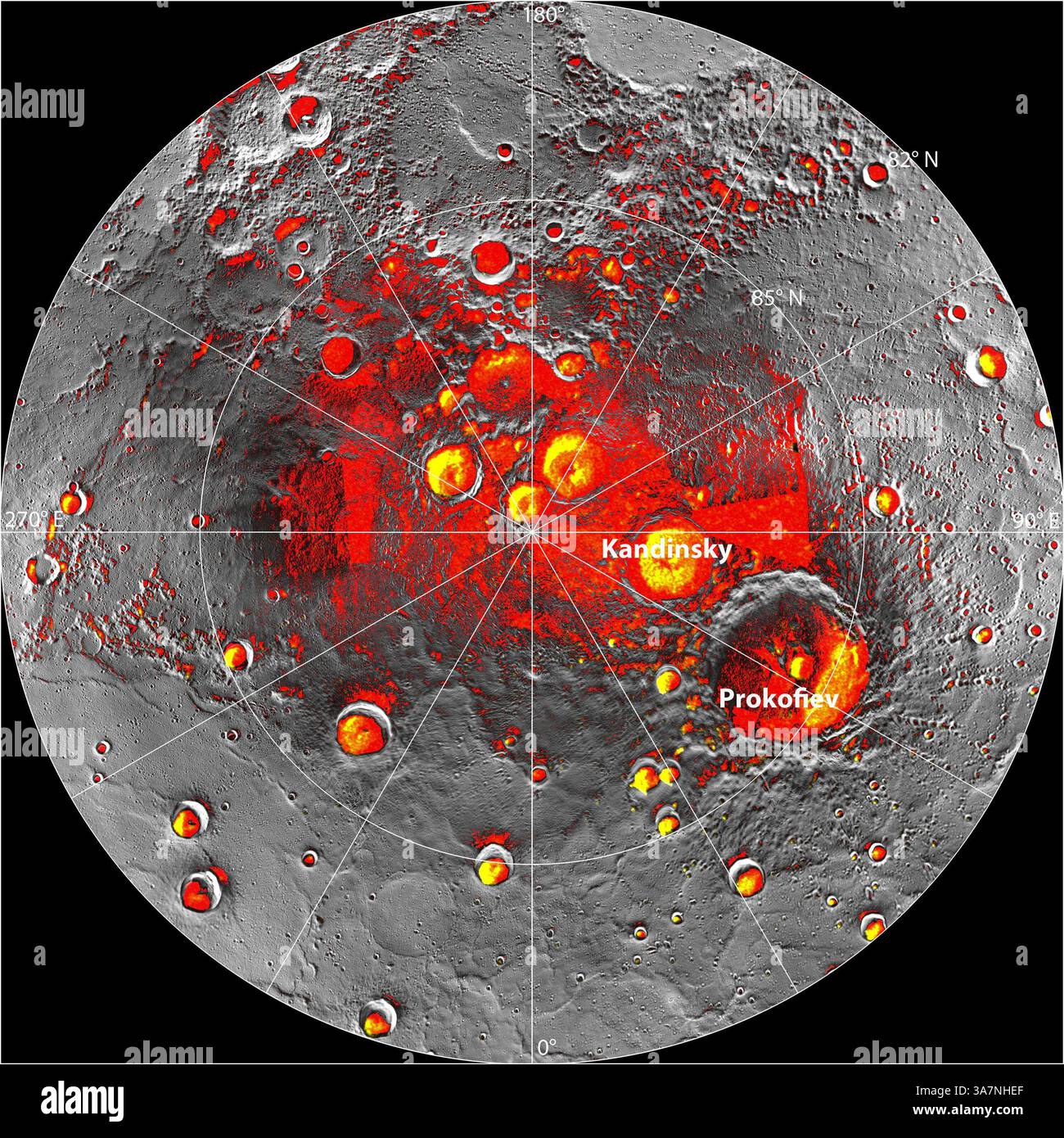 Nov. 29, 2012 - A radar image of Mercury's north polar region acquired ...