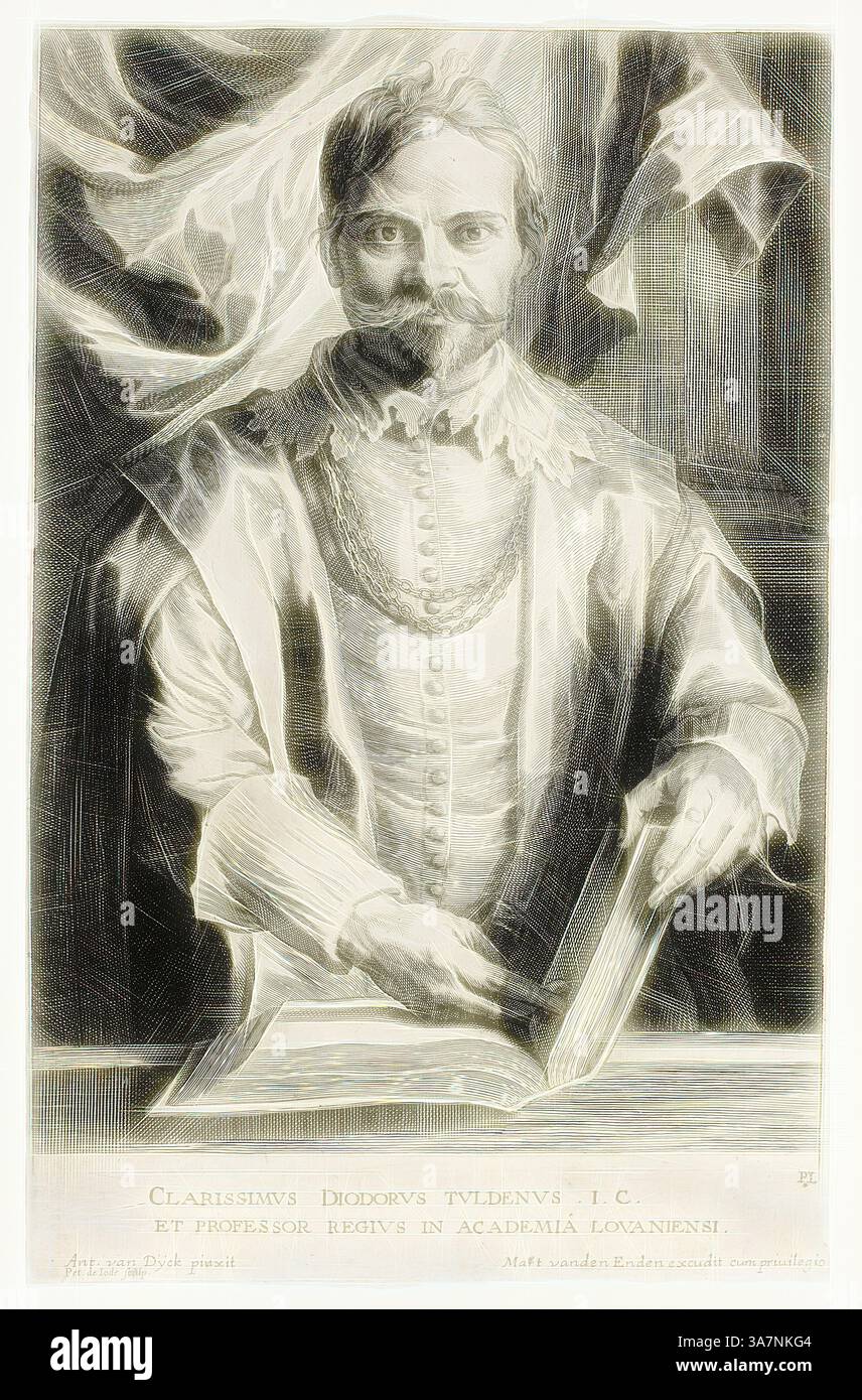 A scholarly figure stands confidently, adorned in a detailed robe and ...