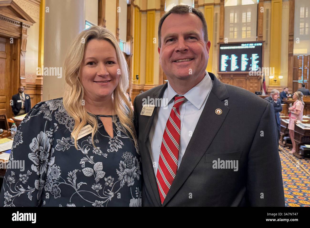 Georgia Republican Rep. Lehman Franklin and his wife, Lorie Franklin ...