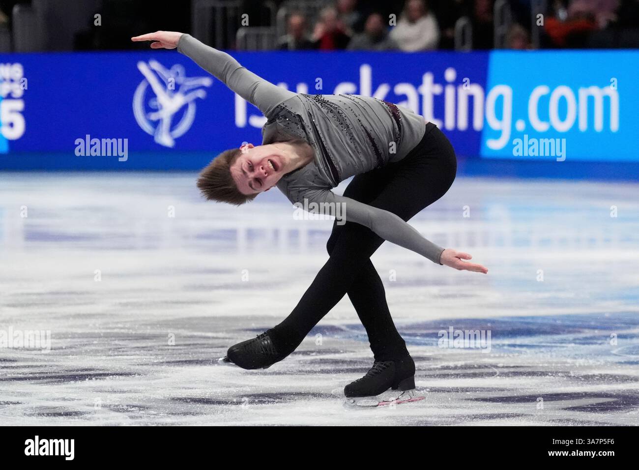 Roman Sadovsky, of Canada, skates during the men's short program at the ...