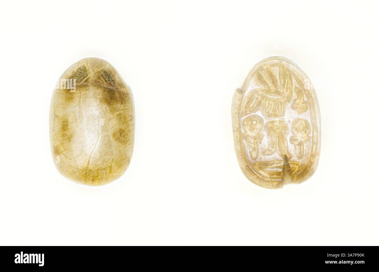 An ancient carved stone adorned with intricate floral designs and ...