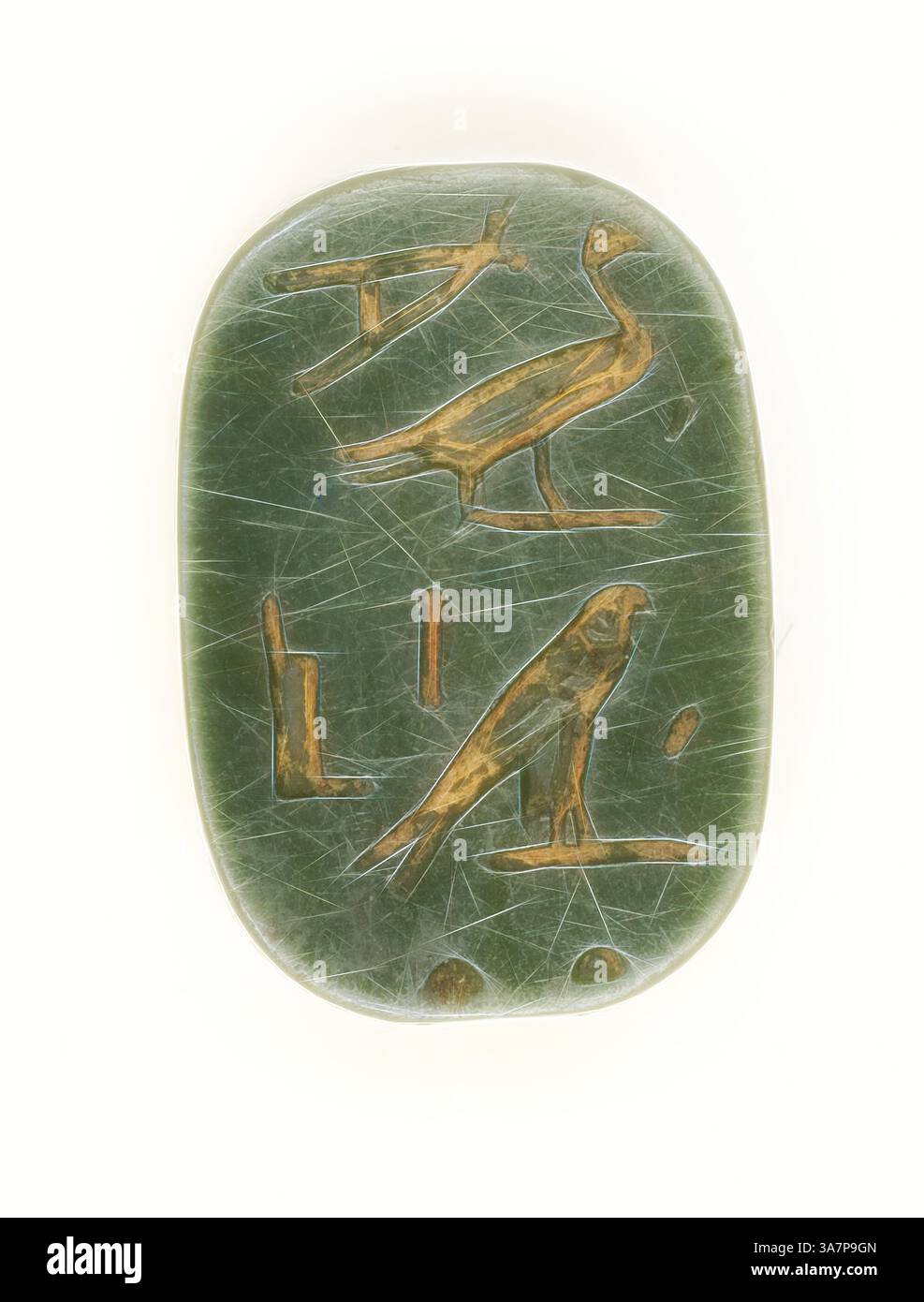 An ancient artifact featuring intricate carvings of birds, likely ...