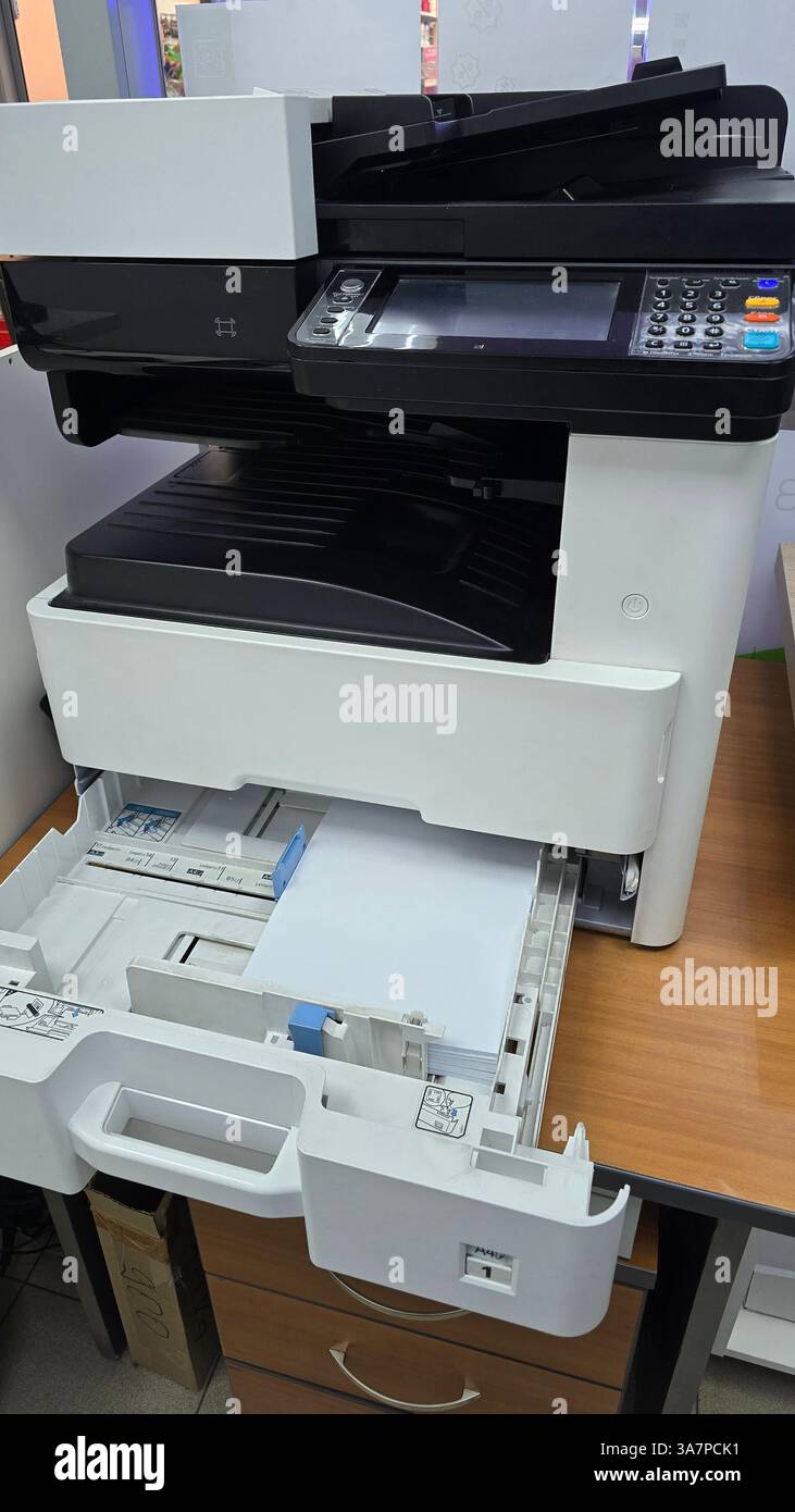 Multifunction printer is ready for printing documents in office Stock ...
