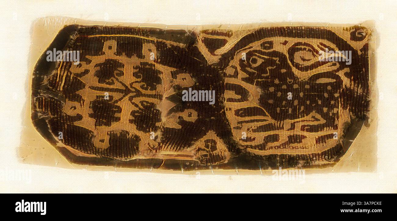 An intricate design features two stylized figures, surrounded by ...