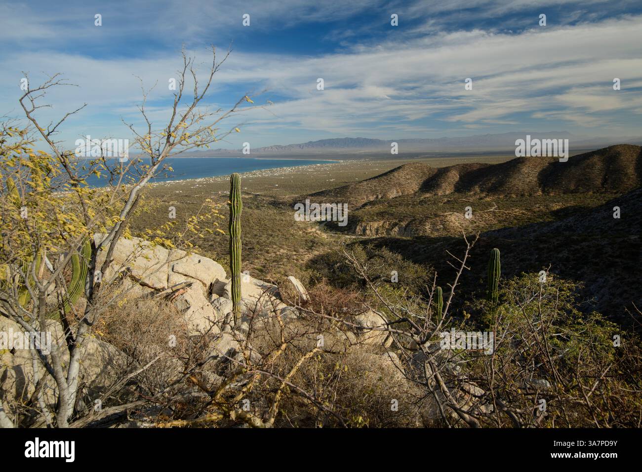 Mexico; Baja California Sur; La Ventana, El Sargento, Ventana bay vista ...