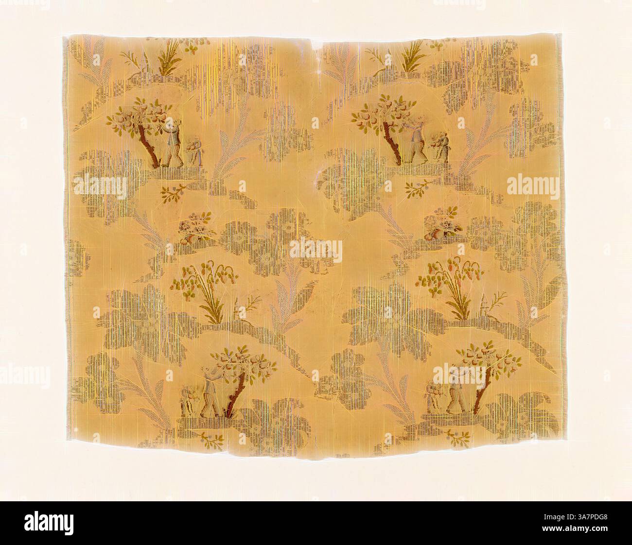 Repeating pattern of figures in pastoral scenes hi-res stock ...