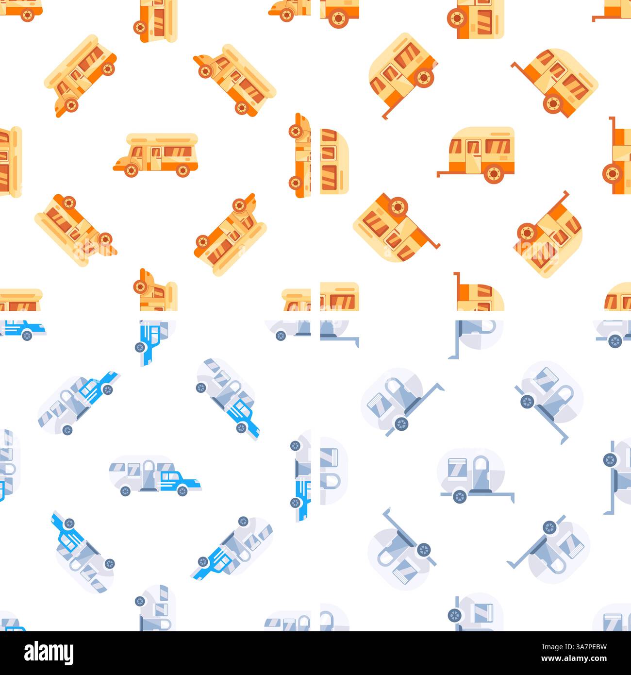 Seamless pattern repeating background texture with travel vehicle ...