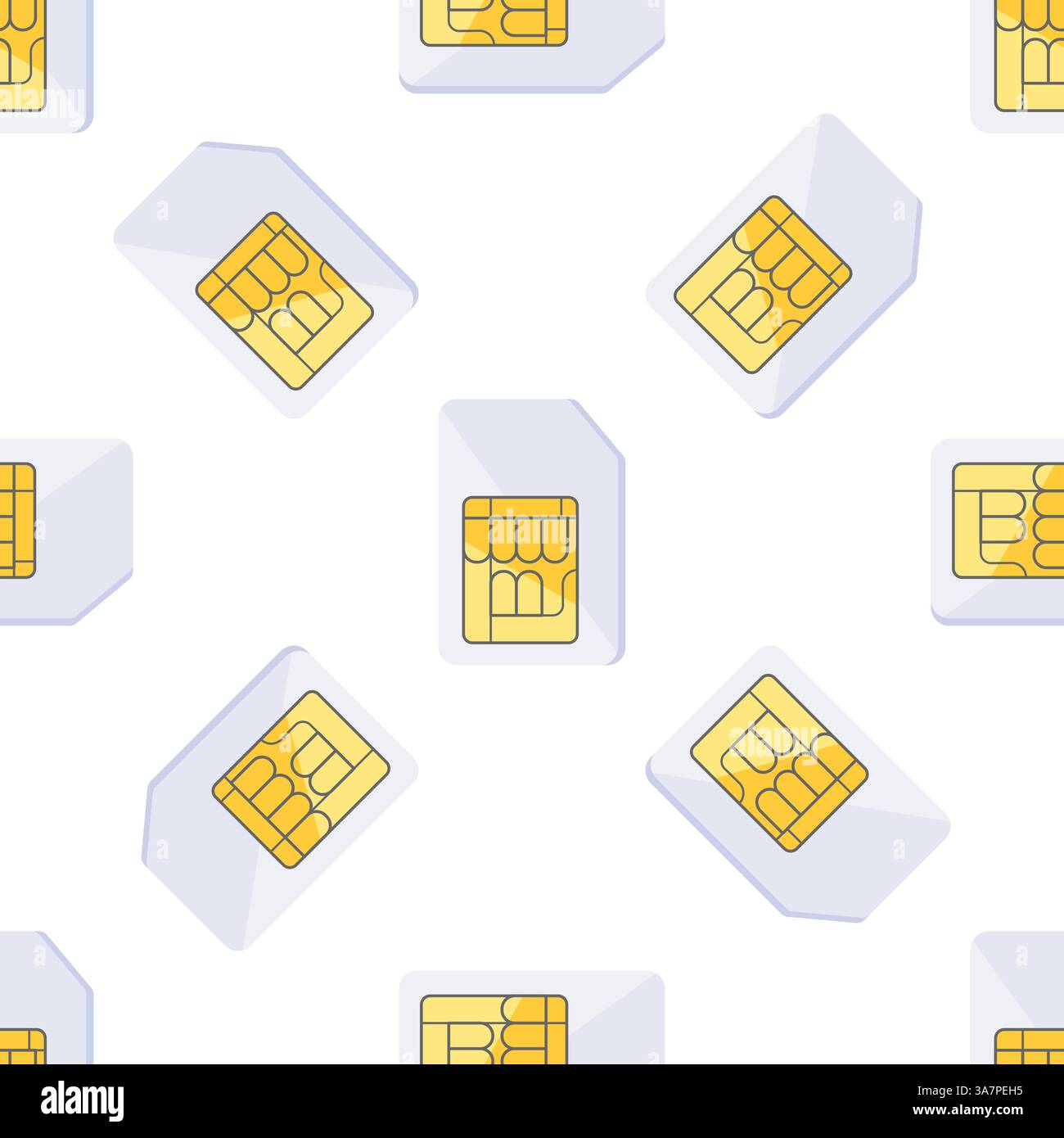 Sim card seamless pattern repeating on white background Stock Vector Image & Art - Alamy