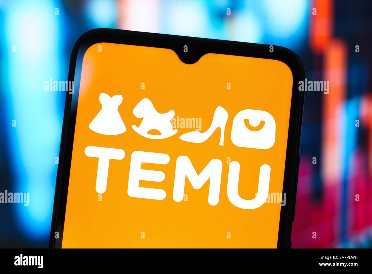 Canada. 27th Mar, 2025. In this photo illustration, the Temu logo is ...