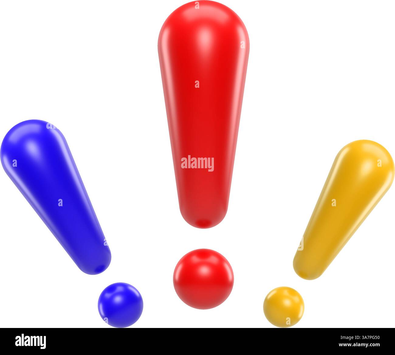 colorful vector 3d exclamation signs Stock Vector Image & Art - Alamy