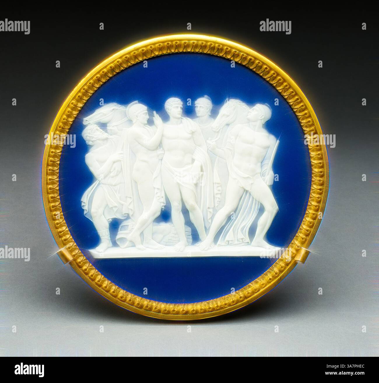 Group of four classical figures in dynamic poses hi-res stock ...