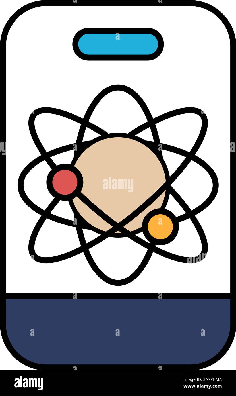 A phone with a picture of a planet and a star on it. The phone is white ...