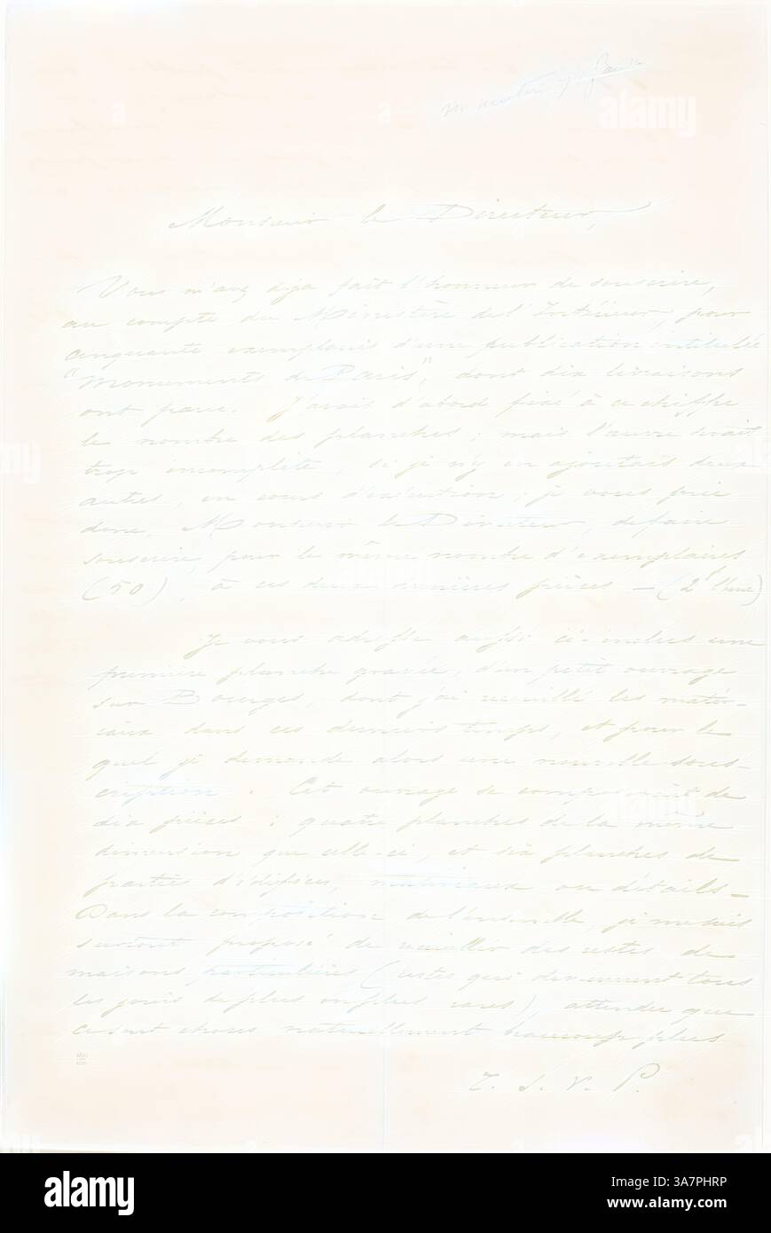 A handwritten letter featuring elegant, flowing cursive text ...