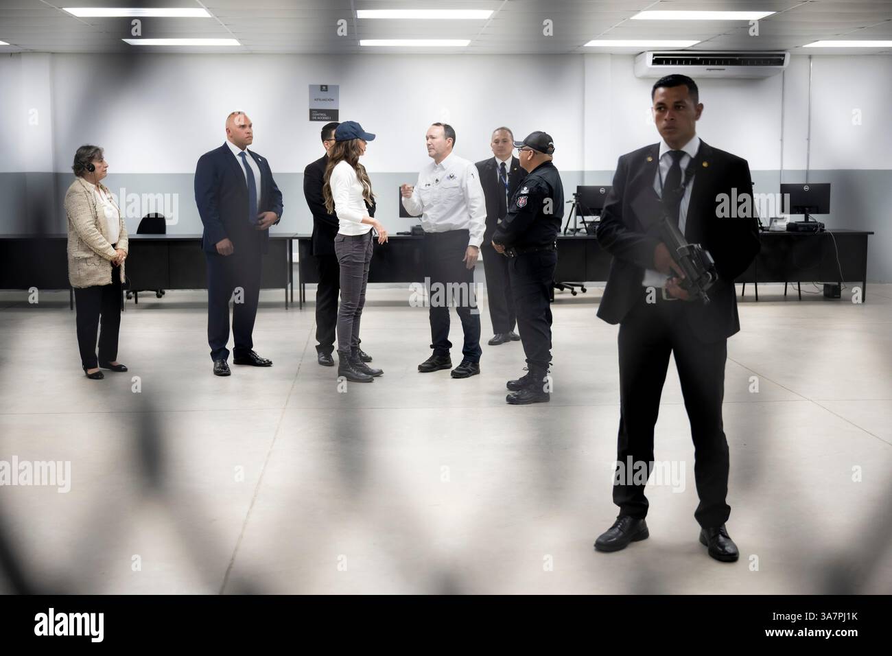 Department of Homeland Security (DHS) Secretary Kristi Noem receives a ...