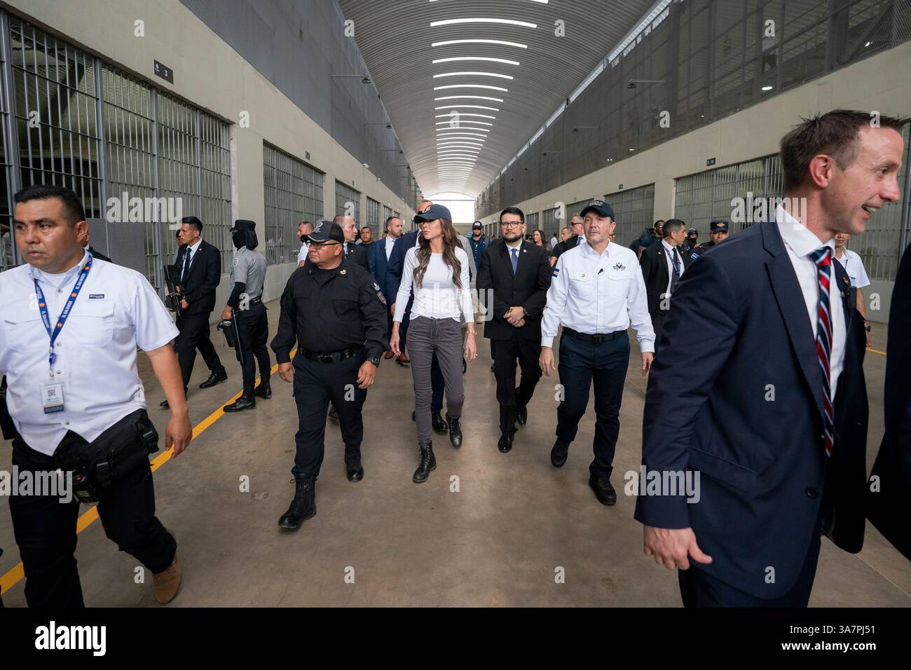 Department of Homeland Security (DHS) Secretary Kristi Noem receives a ...