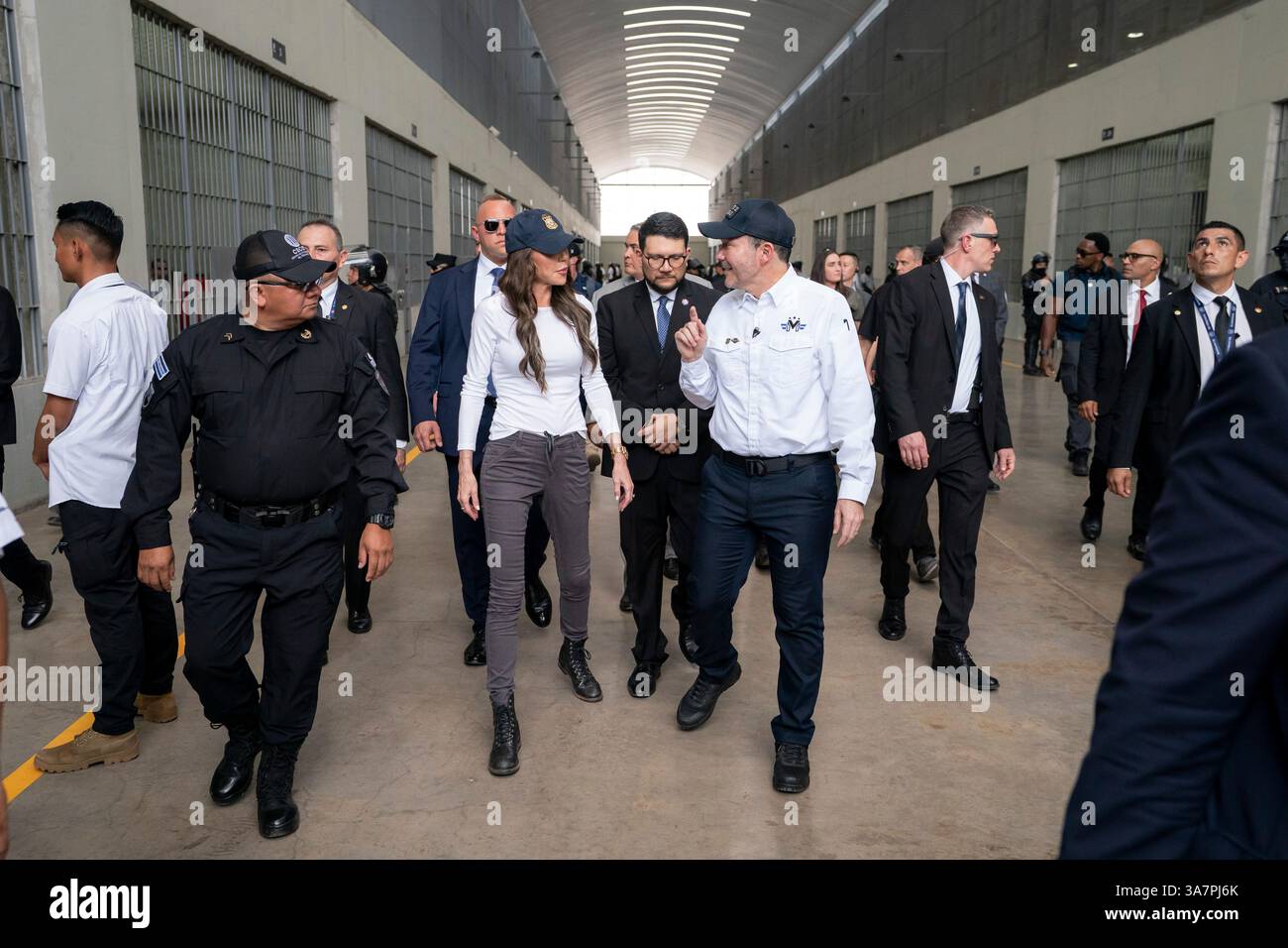 Department of Homeland Security (DHS) Secretary Kristi Noem receives a ...
