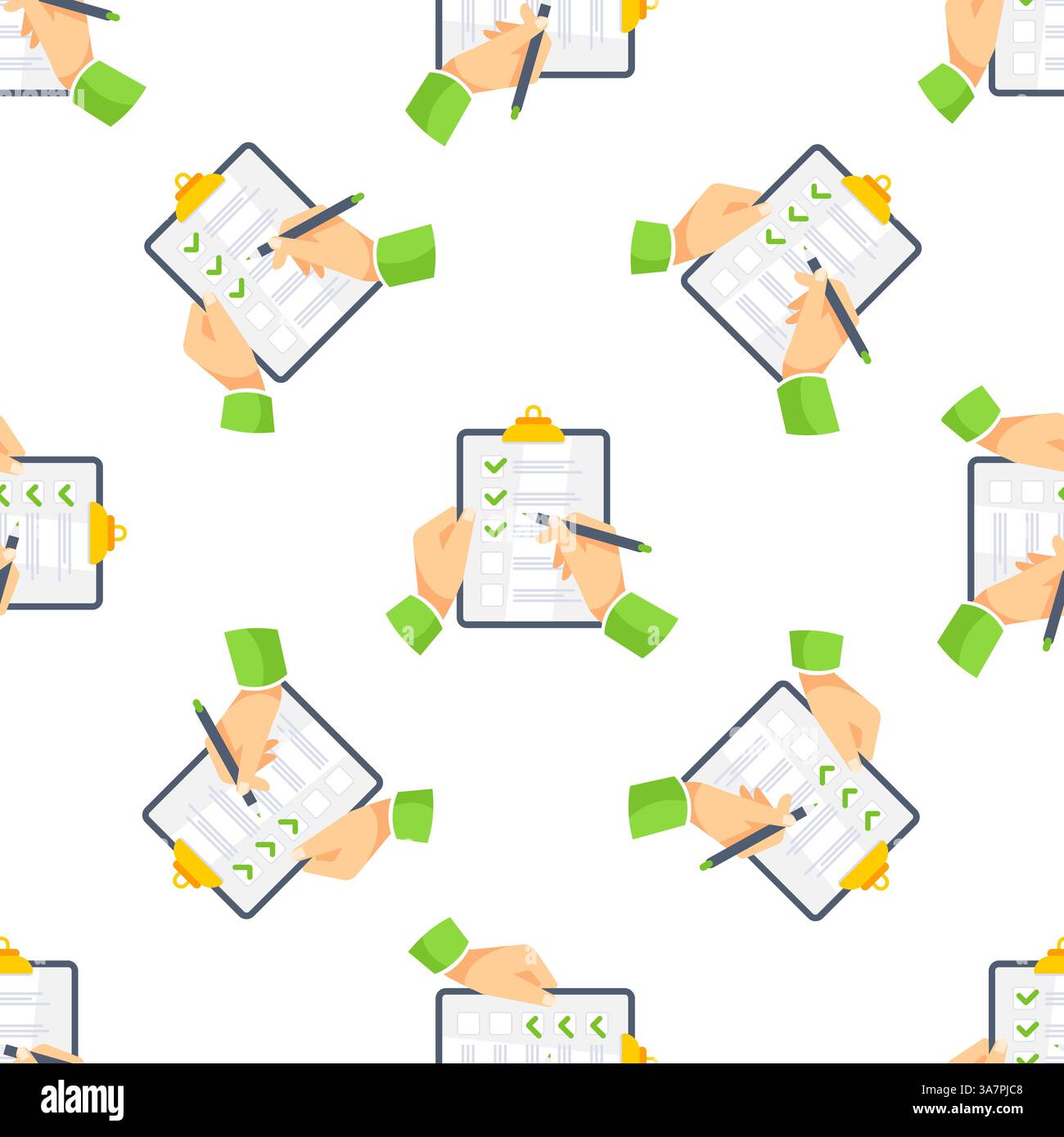 Hands completing checklist on hi-res stock photography and images - Alamy