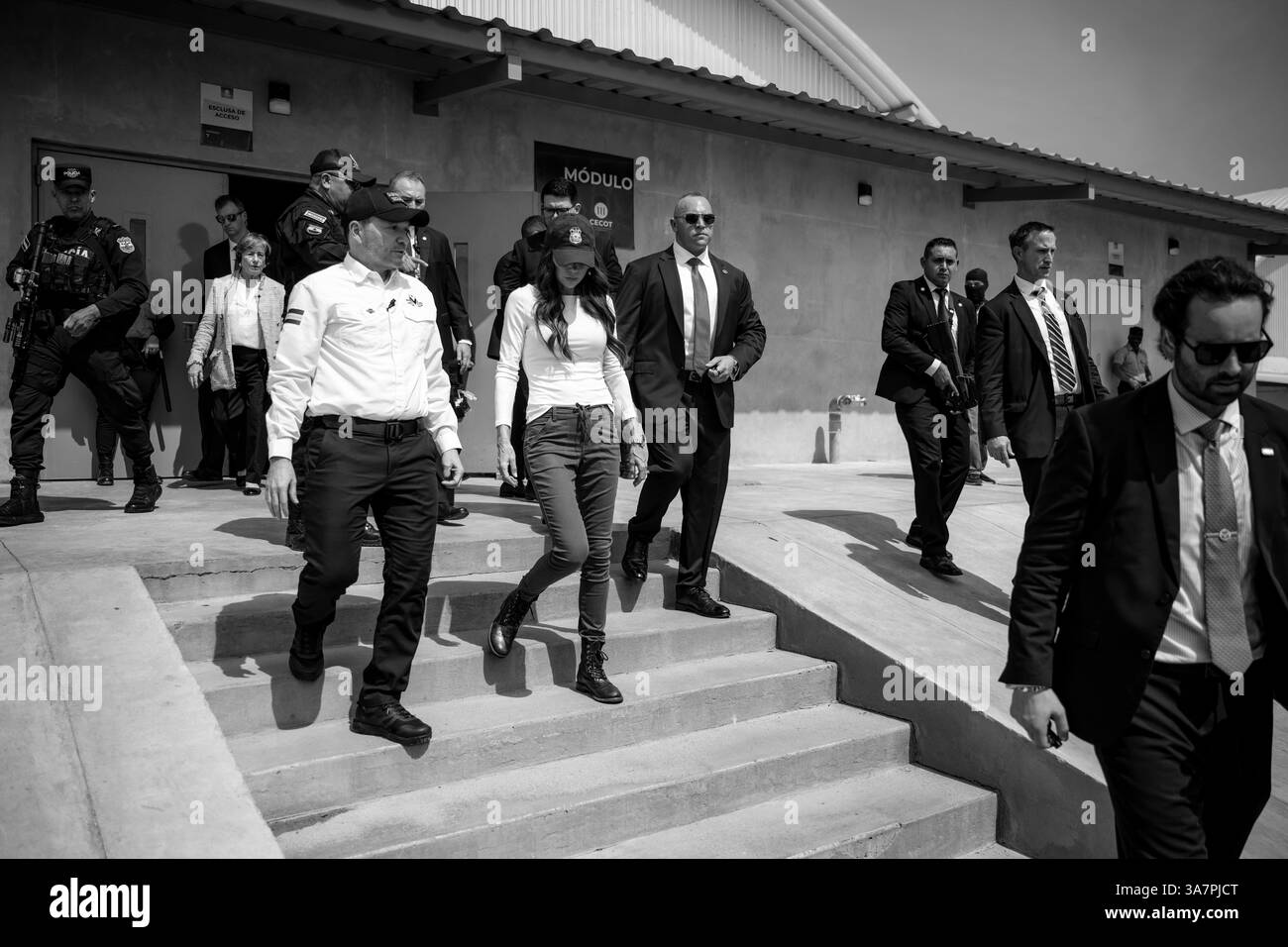 Department of Homeland Security (DHS) Secretary Kristi Noem receives a ...