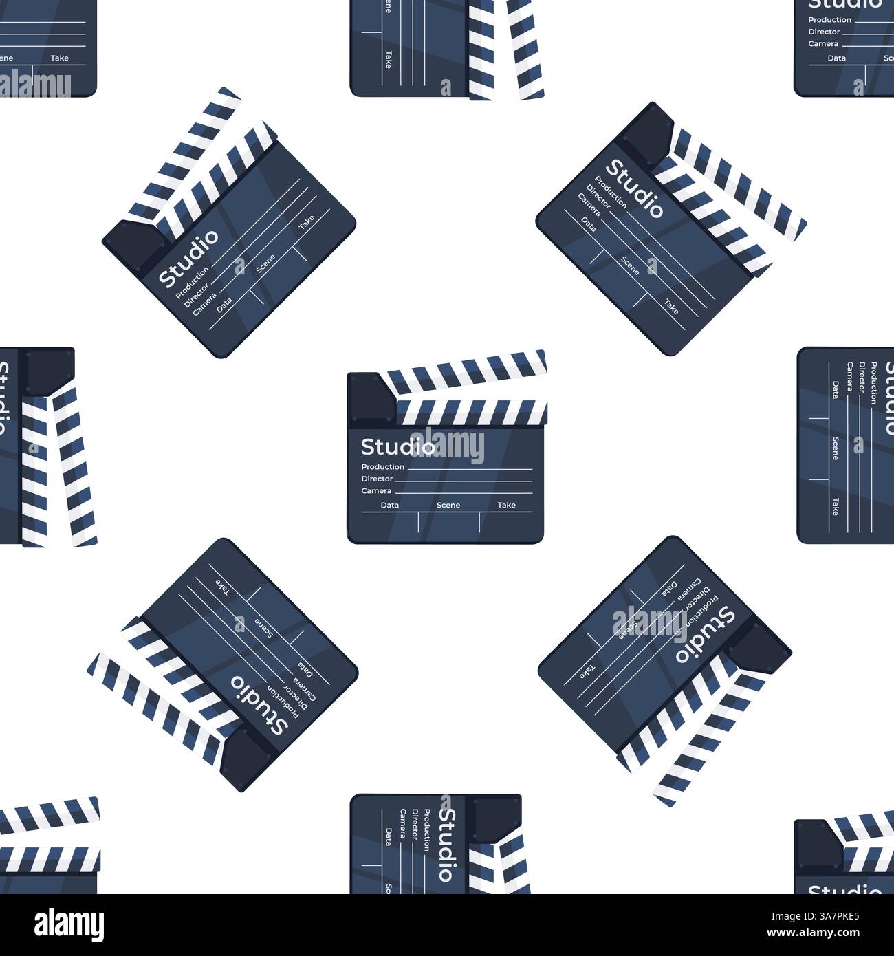 Movie Clapperboard Pattern Symbolizing Film Production and Direction ...