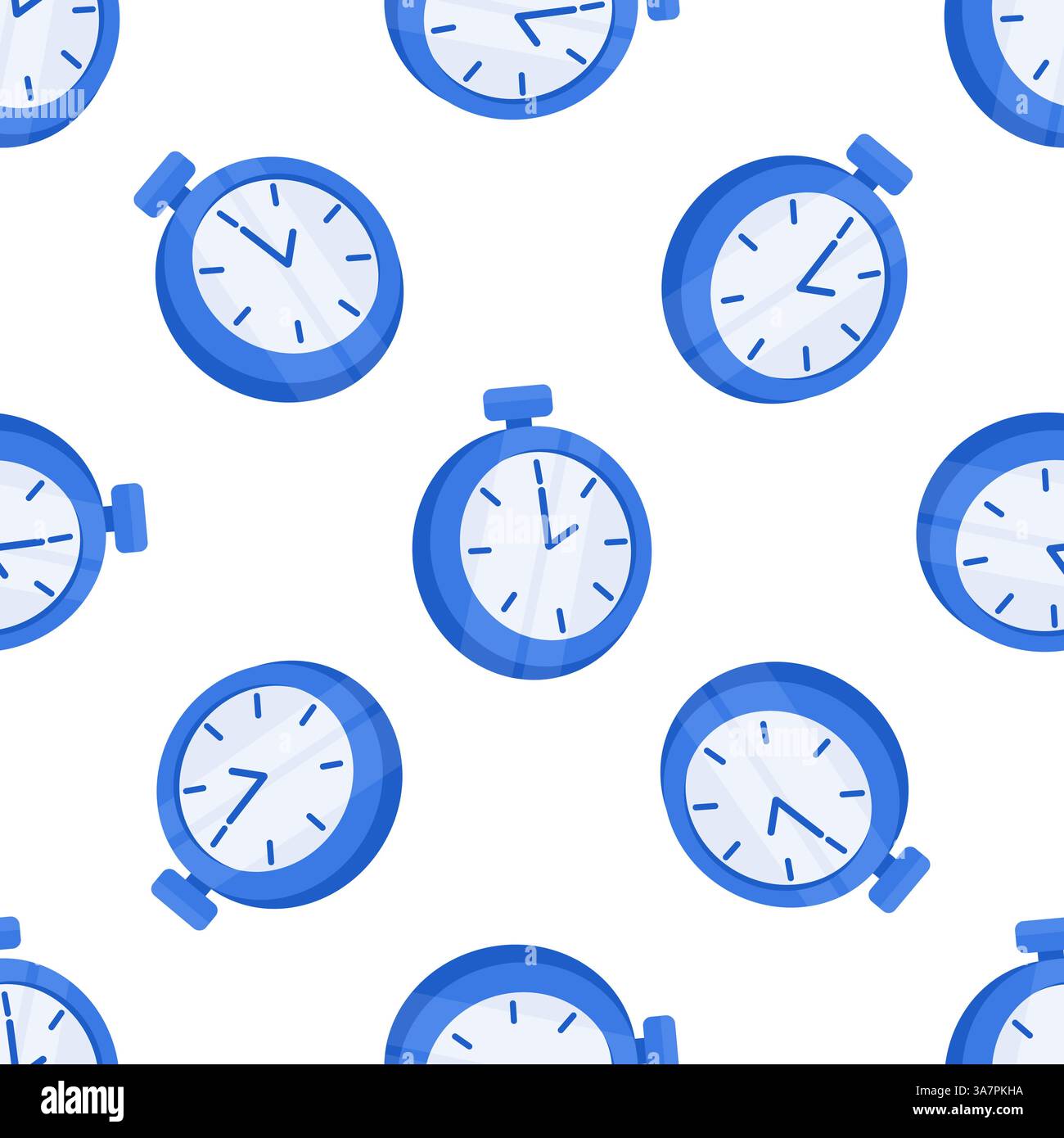 Blue Stopwatch Pattern Showing Time Passing Quickly Stock Vector Image ...