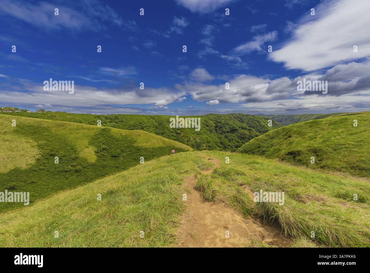Panoramic viewpoint EL CRUCERO overlooking the green hills. Beautiful ...