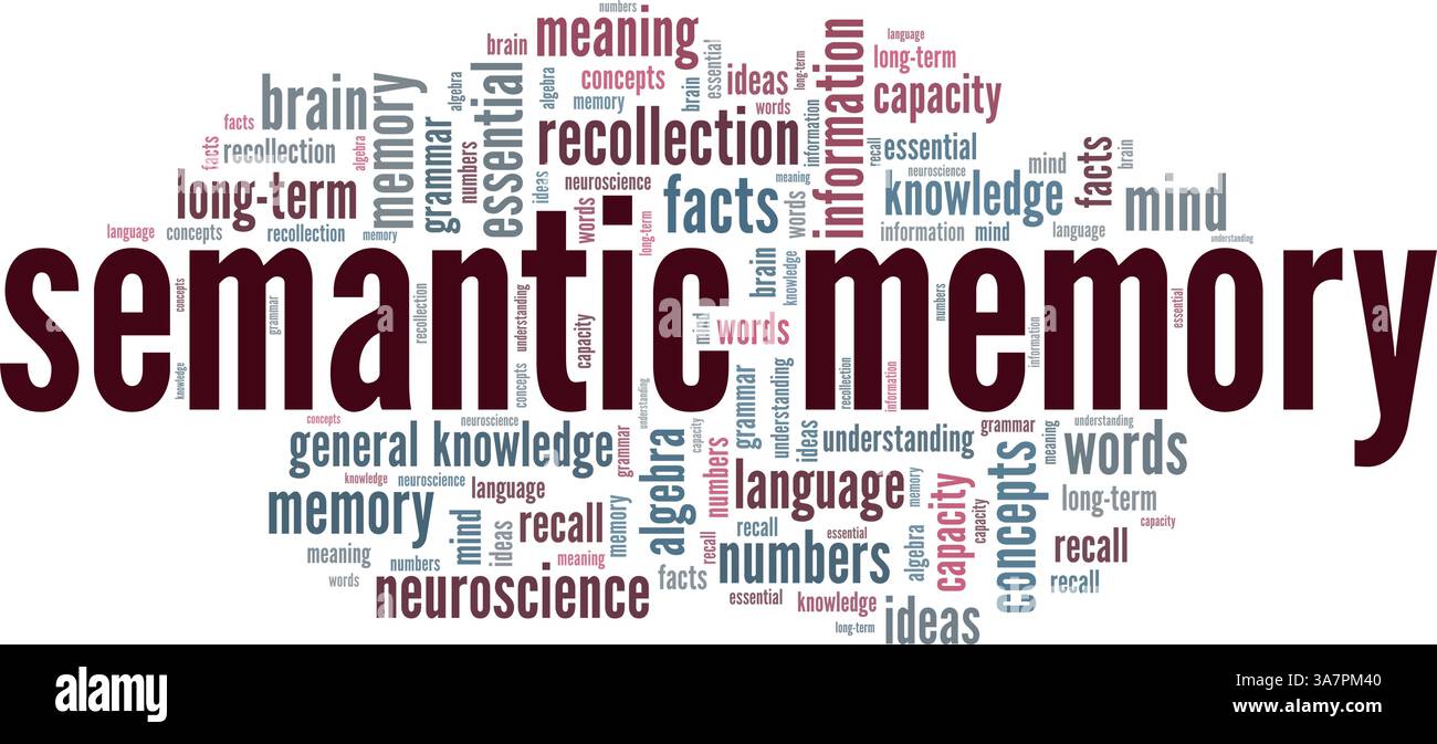 Semantic Memory vector illustration word cloud isolated on white background Stock Vector Image ...