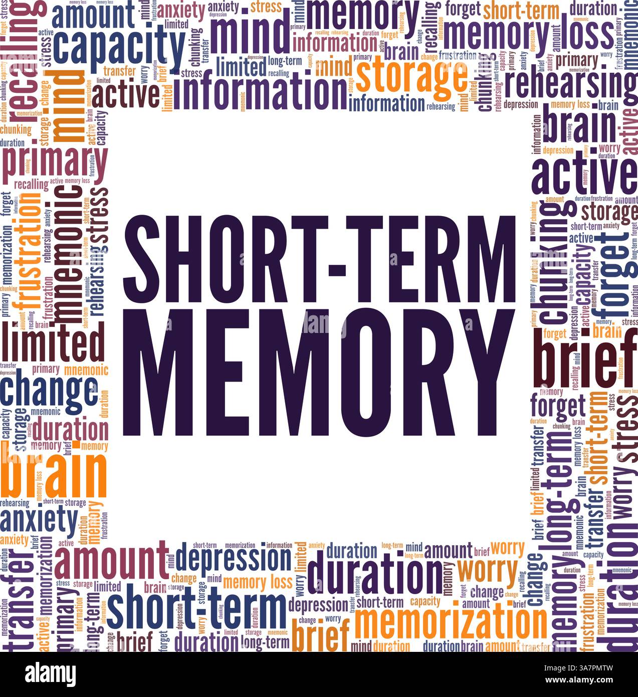 Short-Term Memory vector illustration word cloud isolated on white background Stock Vector Image ...