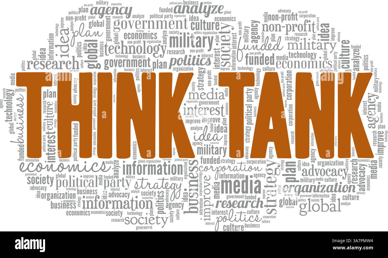 Think Tank vector illustration word cloud isolated on white background ...