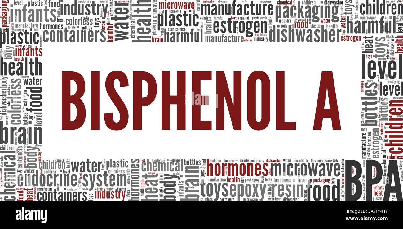 Bisphenol A - BPA vector illustration word cloud isolated on white ...