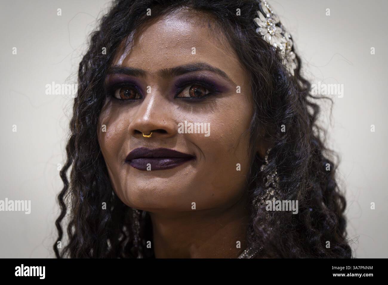 Female participants gets ready backstage as they prepare for the 4th Ms ...