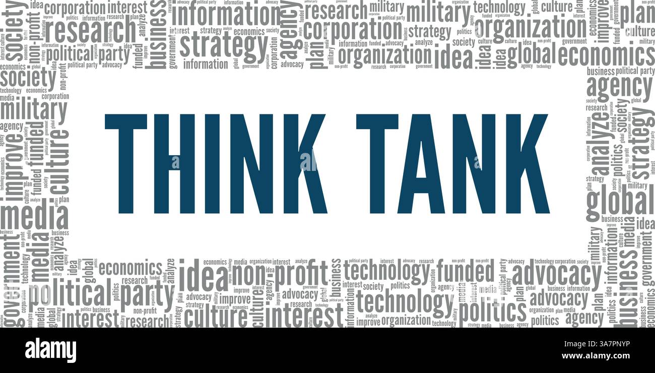 Think Tank vector illustration word cloud isolated on white background ...