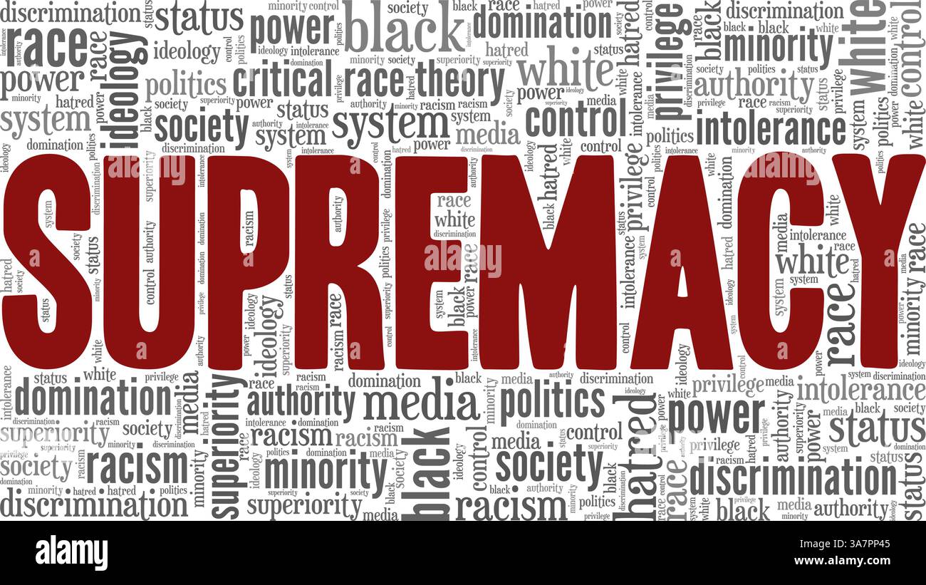 White Supremacy vector illustration word cloud isolated on white ...