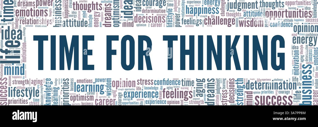 Time for Thinking vector illustration word cloud isolated on white ...