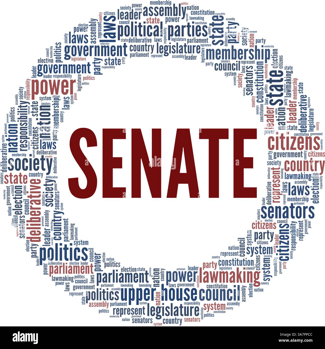 Senate vector illustration word cloud isolated on white background ...