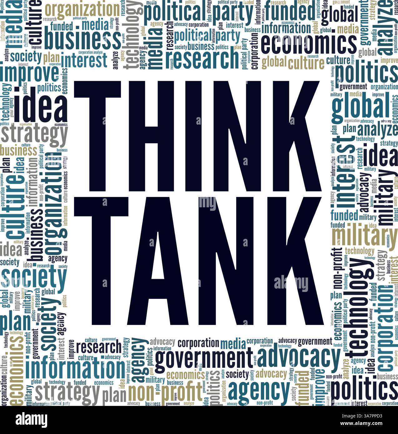 Think Tank vector illustration word cloud isolated on white background ...