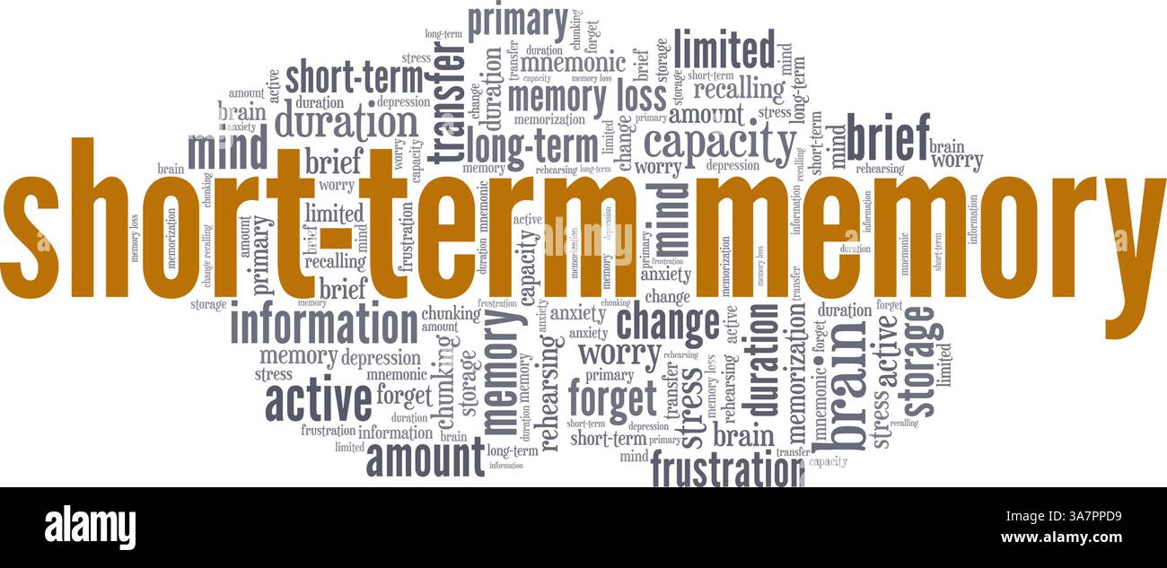 Short-Term Memory vector illustration word cloud isolated on white background Stock Vector Image ...
