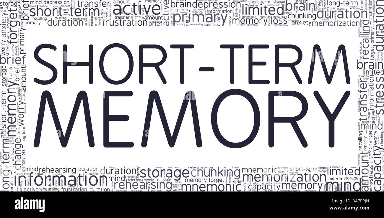 Short-Term Memory vector illustration word cloud isolated on white background Stock Vector Image ...
