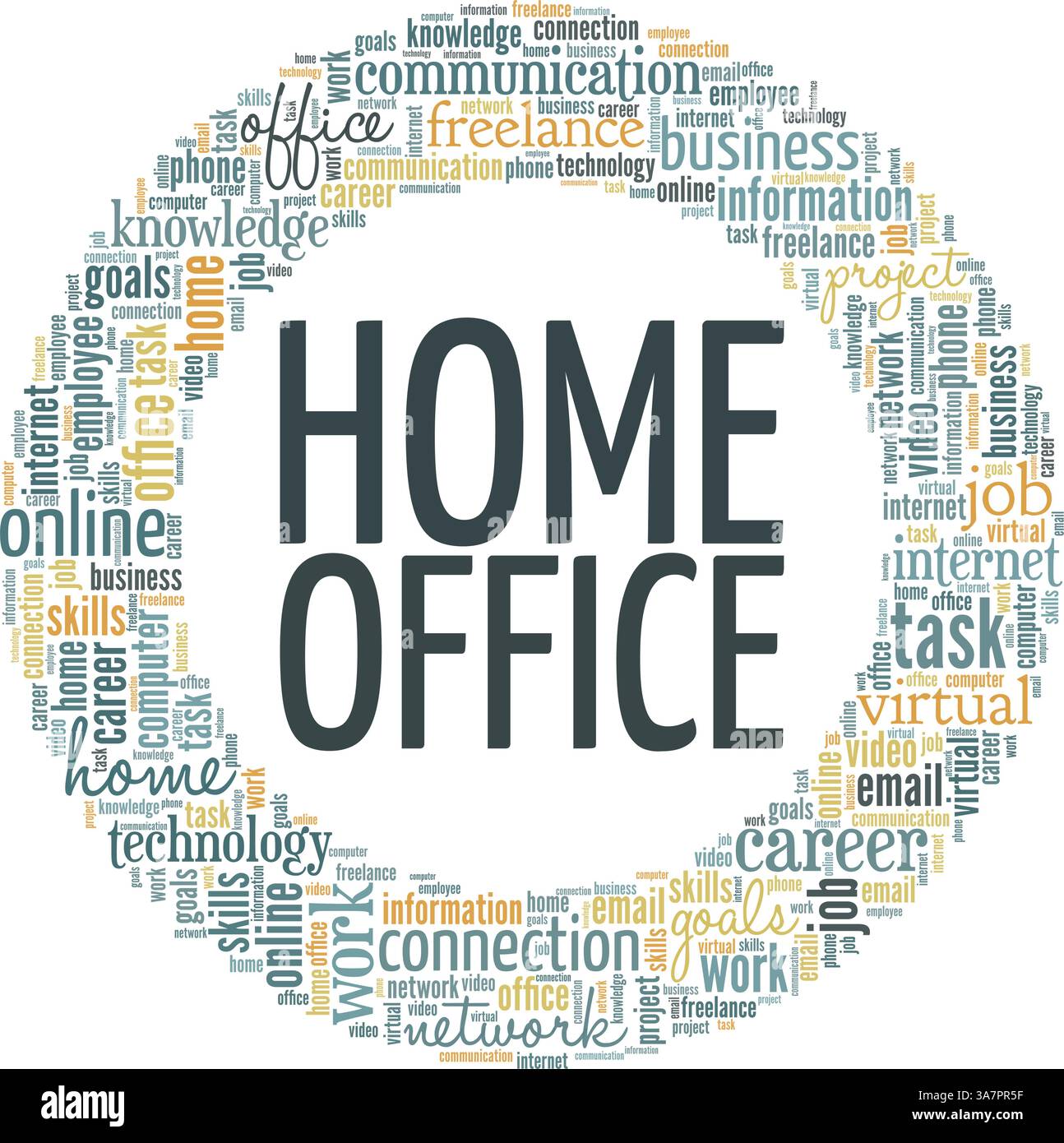 Home Office vector illustration word cloud isolated on white background ...