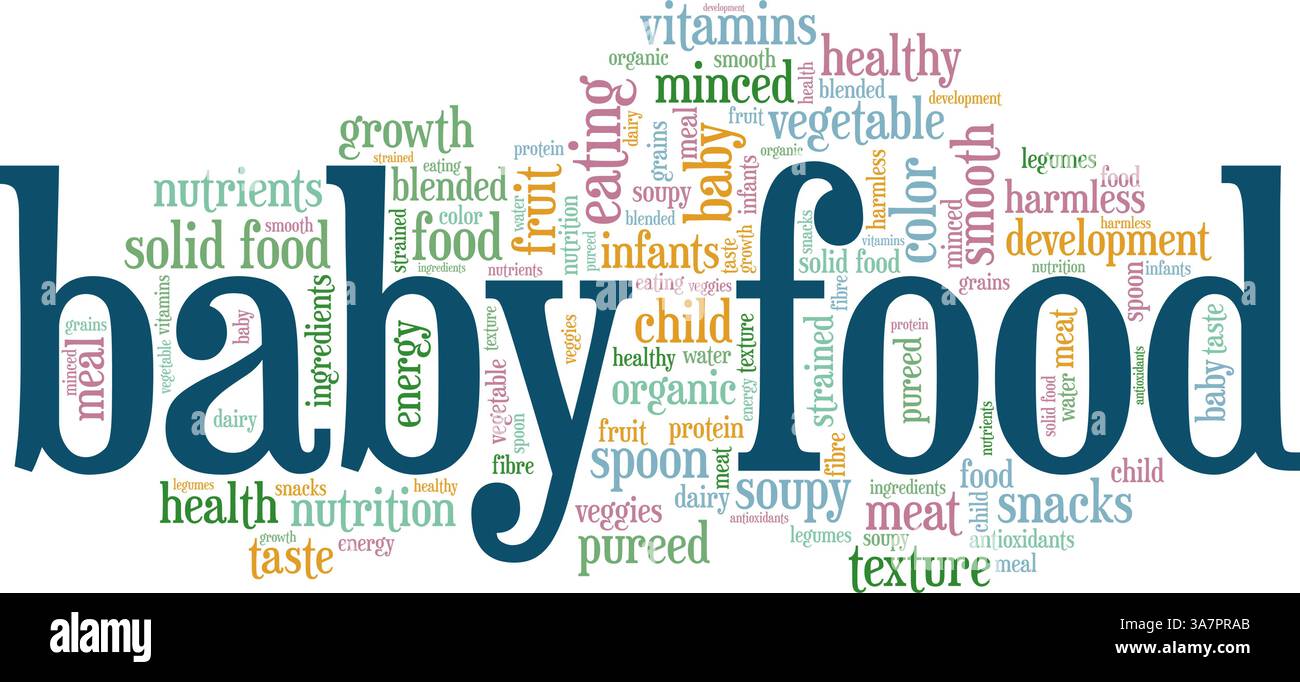 Baby Food vector illustration word cloud isolated on white background ...