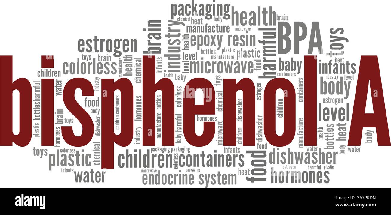Bisphenol A - BPA vector illustration word cloud isolated on white ...