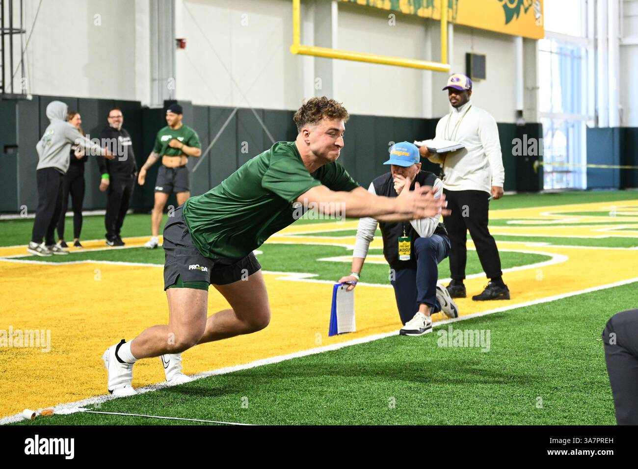 North Dakota State quarterback Cam Miller takes part in the school's ...
